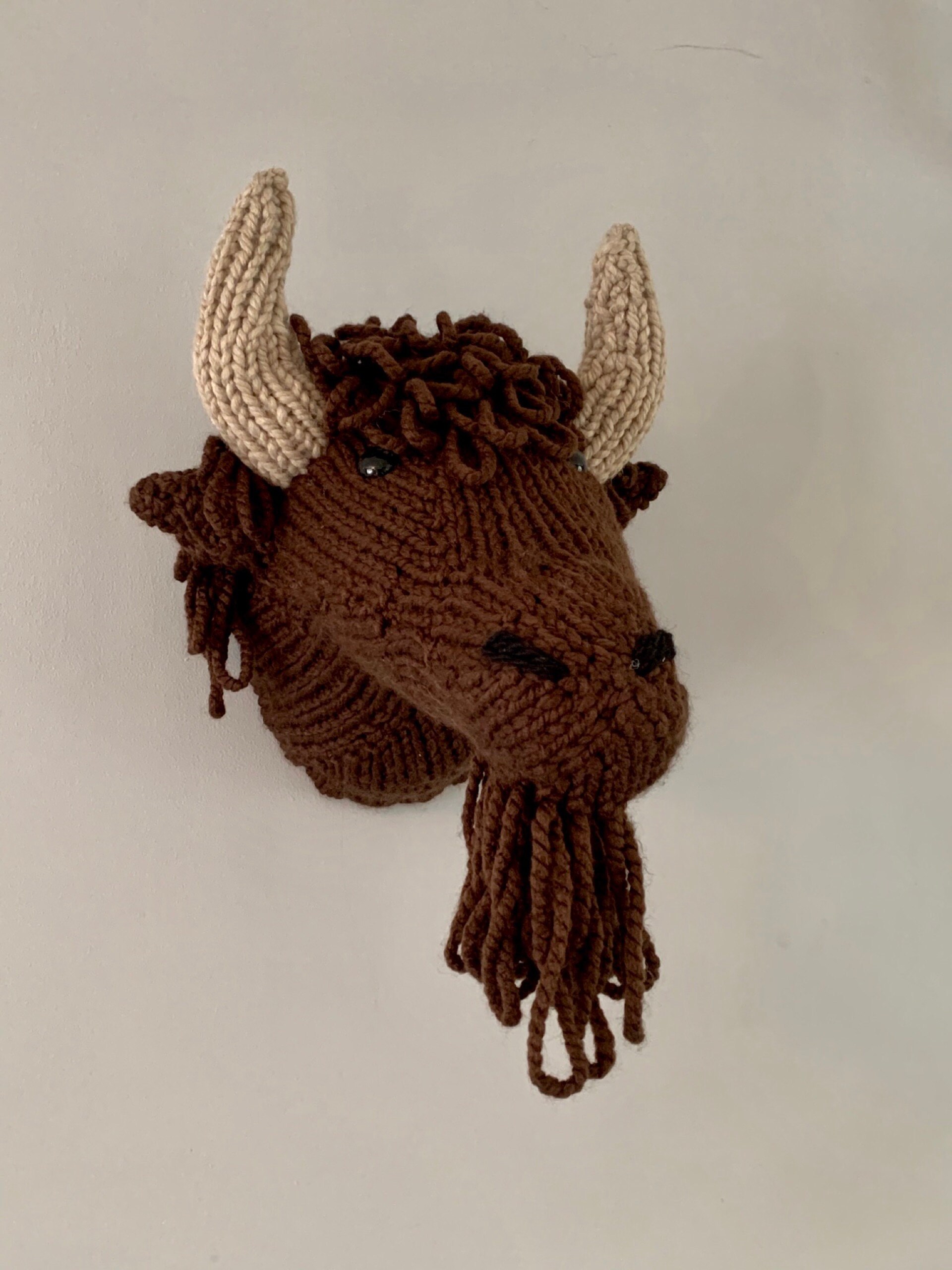 Bison / Buffalo Head Digital PDF Knitting Pattern | Etsy