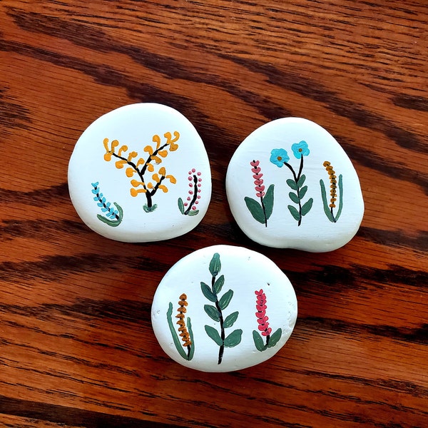 Hand Painted Natural Stone, Inspirational Quote, Nature Scene,unique ...
