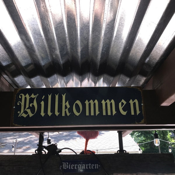 Willkommen Sign: German Welcome Sign, Bavarian Decor - Etsy