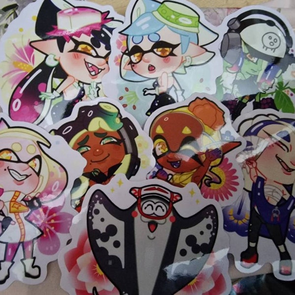 Splatoon + Flowers 2'5 Vinyl Stickers - Etsy
