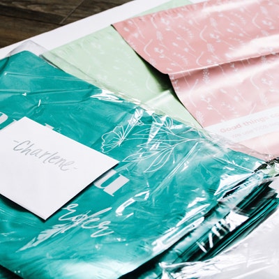 Eco-friendly Poly Mailers 10 X 13, Blue Thank You Mailers, Pack of 25 ...