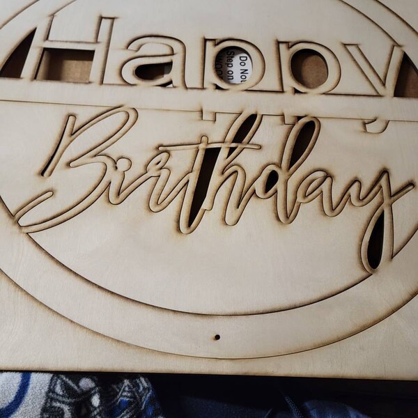 Happy Birthday Round Wooden Sign, Design 1, Great for Your Next ...