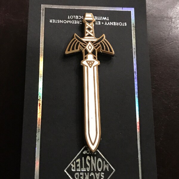 Monochrome Master Sword Pin - Etsy