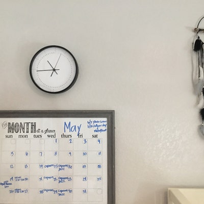 Simple Wall Clock, Black and White Clock, Minimalist Design, Less is ...