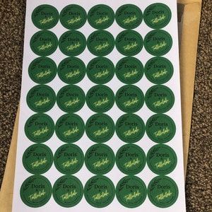 35x Eco Friendly Custom Logo Stickers 37mm Round Stickers - Etsy UK
