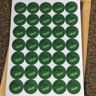 35x Eco Friendly Custom Logo Stickers 37mm Round Stickers - Etsy UK