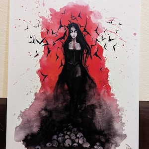 Banshee Art Print, Cryptid Creatures, Dark Artwork, Spooky Painting ...