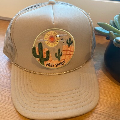 Free Spirit Iron on Patch, Desert Embroidered Patch, Desert Patch, Free ...