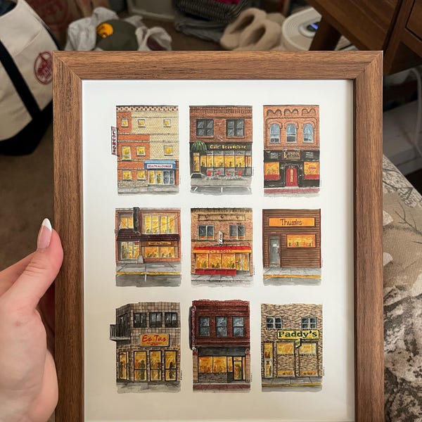 Ames Iowa Bar Watercolor Art Print AMES IA - Etsy