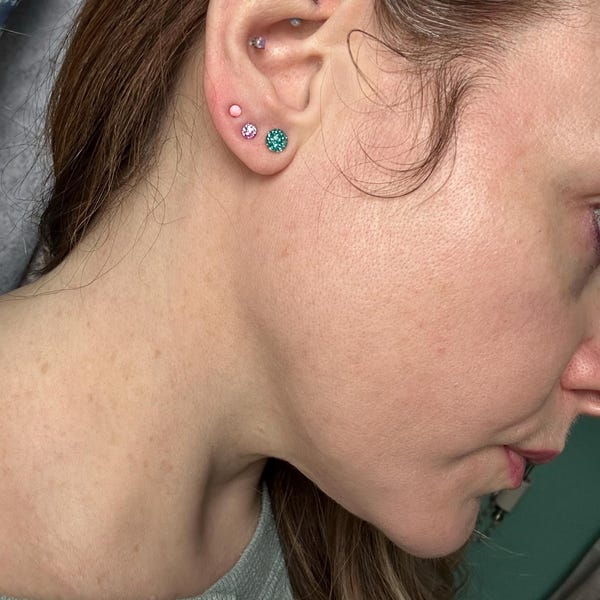 Red Glitter Earrings - Colorful Dot Stud Earrings - Simple Small Resin ...