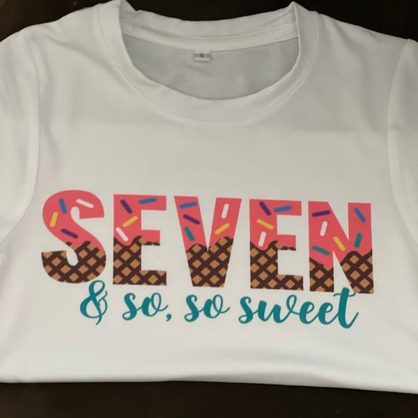 Seven and so Sweet SVG, Ice Cream Birthday Svg, 7th Birthday Svg - Etsy