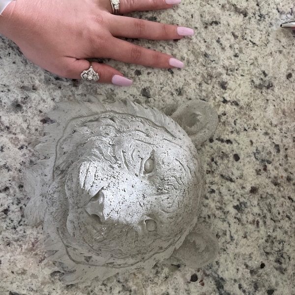 Hanging Tiger Face Concrete Statue Indoor/ Outdoor Home Decor - Etsy