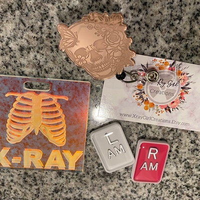 Solid Color X-ray Marker Set White Border Xray Markers Glitter X-ray ...