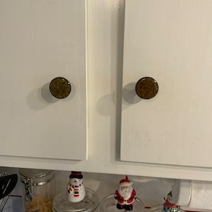 Antique Copper Spice Resin Cabinet Knobs, Farmhouse, Boho, Unique Knobs, Customizable ...