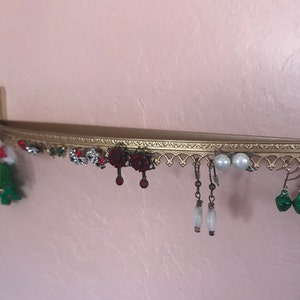 Wall Mounted Shelf and Earring Organizer Earring Holder | Etsy