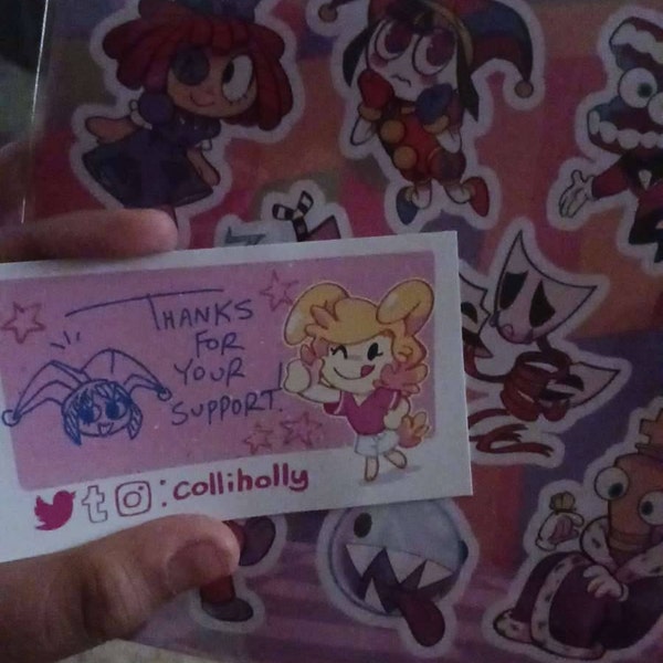 The Amazing Digital Circus TADC Die Cut Vinyl Sticker Sheet - 6.5" X 5. ...