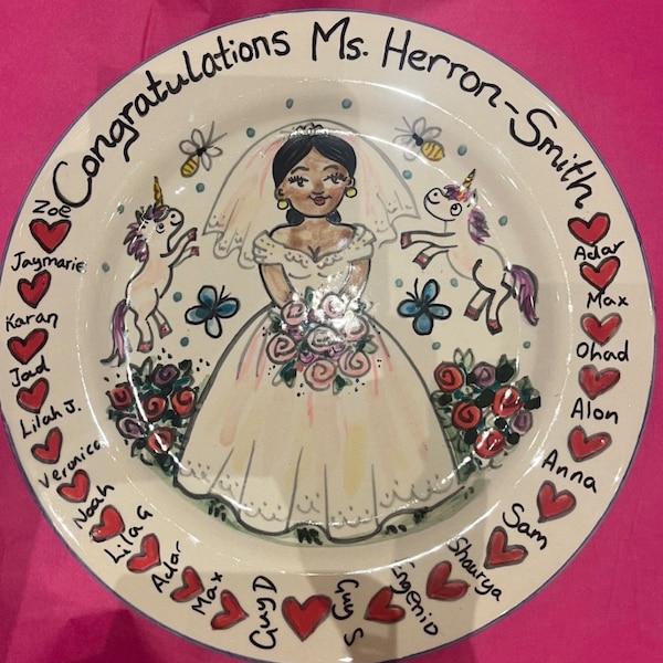 Personalised Ceramic Wedding Plate - Etsy