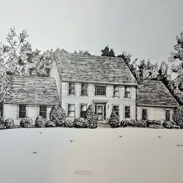 Custom Pen and Ink Building Drawing (perfect Gift for New Business ...
