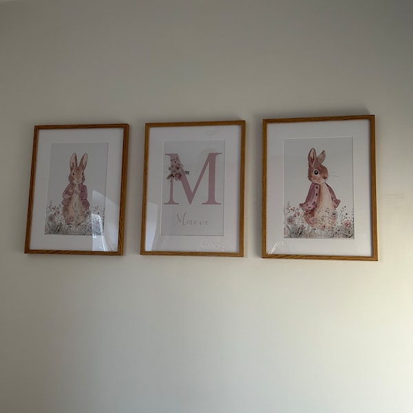 Peter Rabbit Prints,girl Nursery Prints,nursery Wall Decor,pink,floral ...