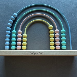 4 Ring-personalized Rainbow Abacus, Nursery Decor Bohemian, Abacus ...