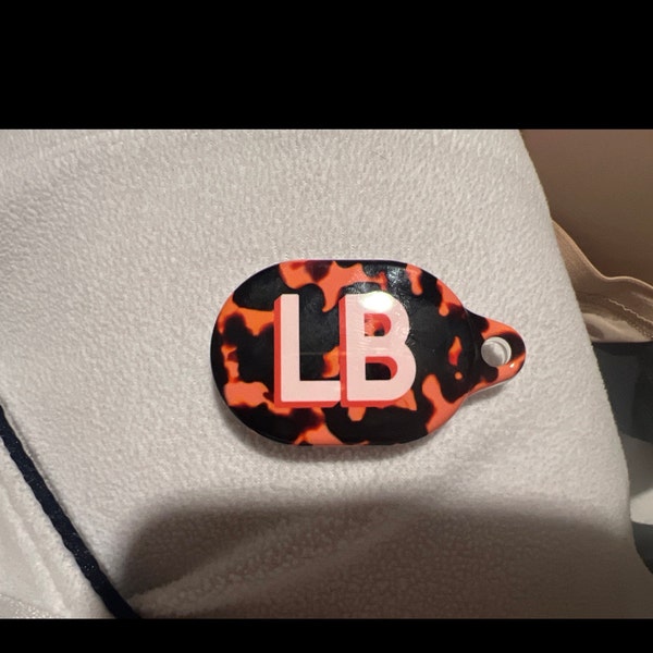 Monogram Tortoise AirTag Case | Personalized Large Initials Hard ...