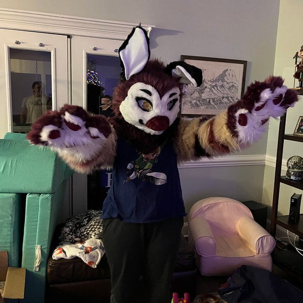 Sabertooth Tiger Fursuit Headbase Moving Jaw (made to Order) - Etsy