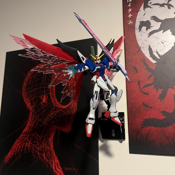 1/100 and 1/144 HG MG RG Gundam Gunpla Scale Model Acrylic Display Wall ...