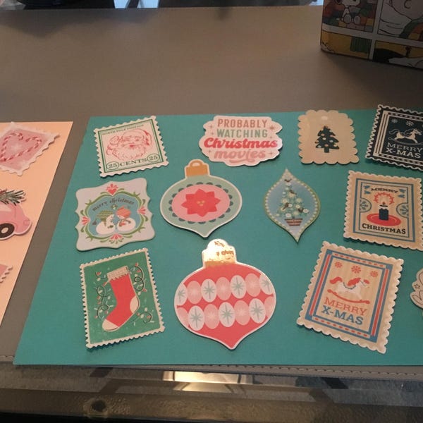 Vintage and Retro Inspired Christmas Stickers - Etsy