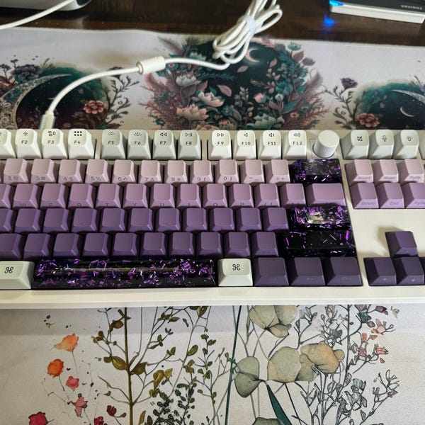 Black & Gold Keycaps - More Sizes - Artisan Glossy Arrow Keys, ESC 1u ...