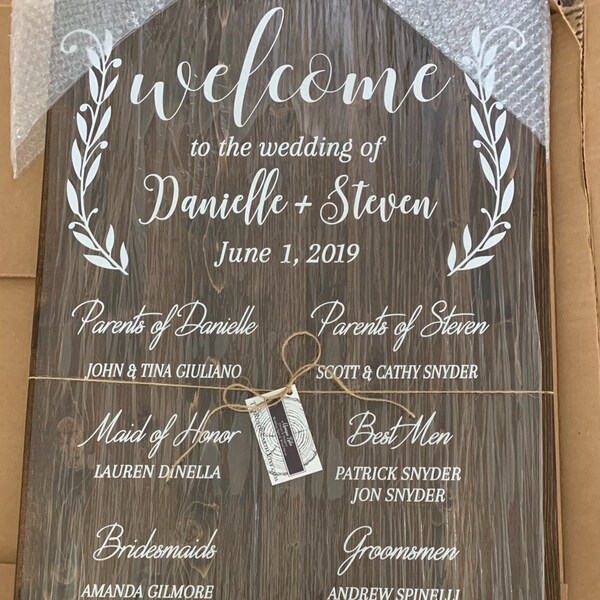 Bridal Party Sign | Wedding Program Sign |wedding Welcome Sign ...