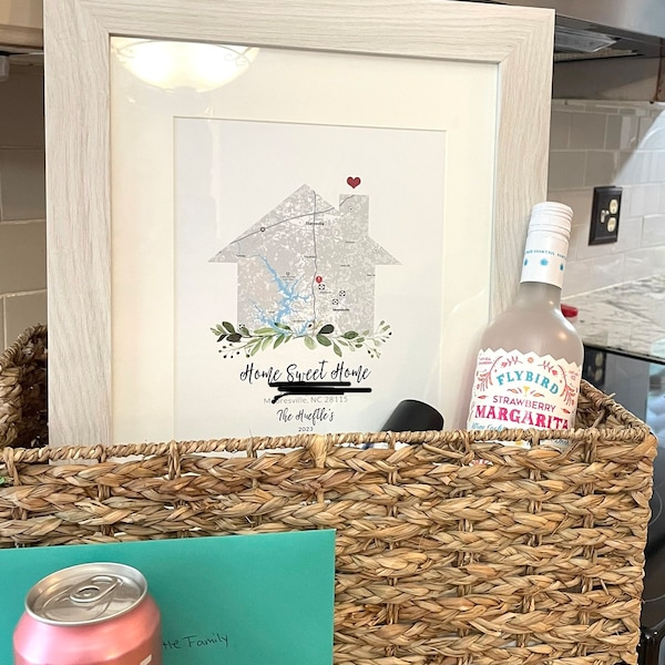 Housewarming Gift for Couple, New House Map, First Home Gift Idea, Our ...