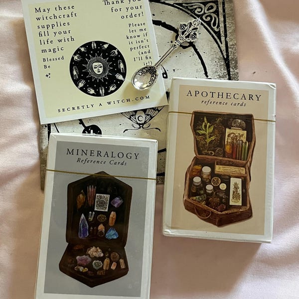 Witchcraft Cards ~ Apothecary Crystal Cards Herbs ~ Index Reference ...