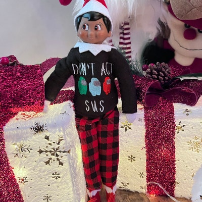 Black Elf Skirt With Glitter Trees by Christmas Shelf Clothes - Etsy