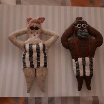 Textile Beetle, Beetle Brooch, Linen Beetle, Grey Blue Beetle, Bug ...