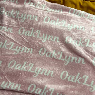 Plush Minky Name Blanket - Etsy
