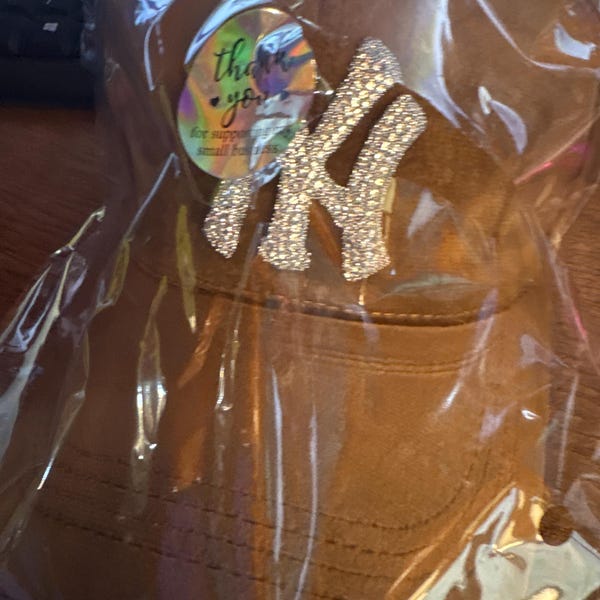 Blue NY Rhinestone Caps - Etsy