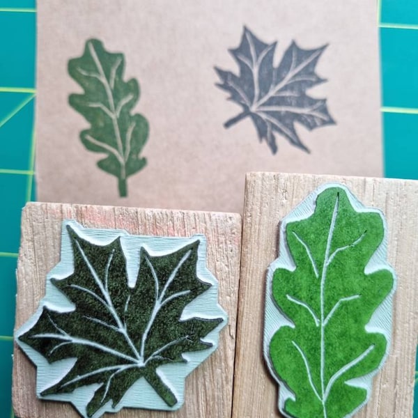 Leaf Rubber Stamp Set | Leafy Rubber Stamps | Craft Stamps | Plant ...