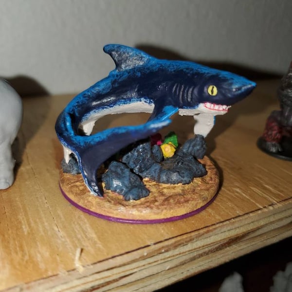 Dnd Shark Tabletop Ocean Terrain Atlantis Sea Creature Miniature RPG D ...
