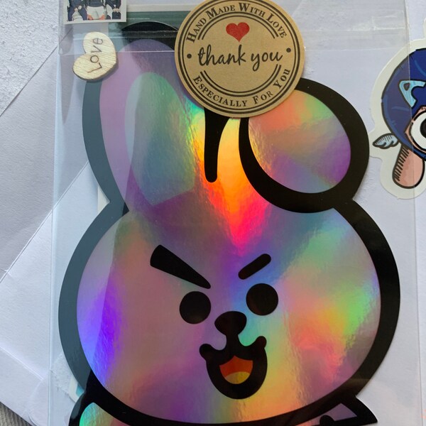 Tata BTS BT21 Peeker Sticker Kpop (holographic) - Etsy