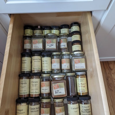Customizable Spice Rack Drawer Organizer, Horizontal, Spice Storage ...