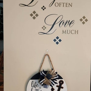 Address Round Wooden Door Hanger Sizes House Number Street - Etsy