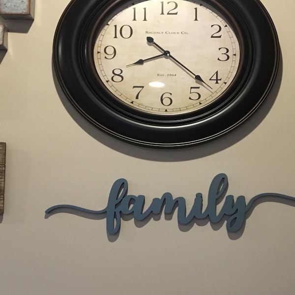 Family Word Cut Out | Family Sign | Wooden Letters | Family Cutout ...
