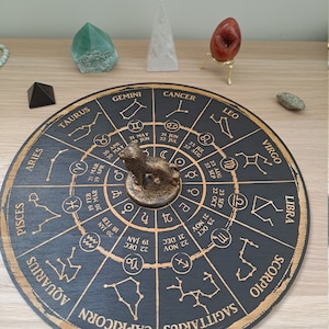 Zodiac Wheel Board // Astrology Guide // Magickal Decor - Etsy