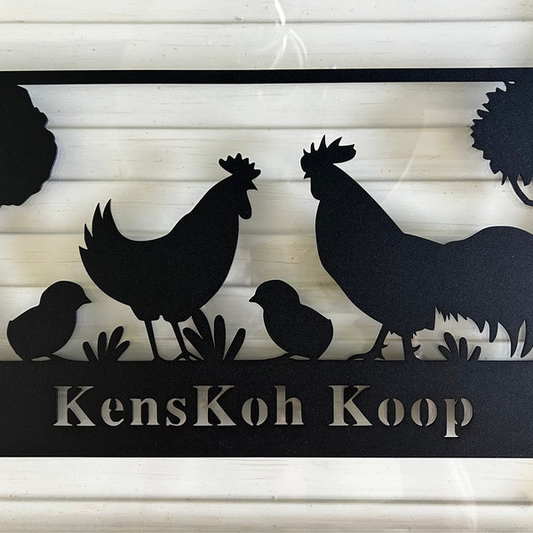 Custom Metal Chicken Coop Sign, Custom Metal Chicken Sign, Custom Metal ...