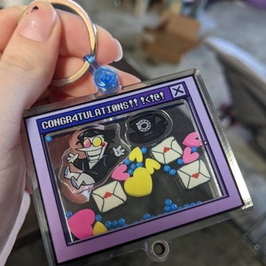 Spamton Deltarune Shaker Charm Keychain Acrylic Openable - Etsy