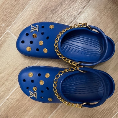 Custom Bling Luxury Jean Denim or Fabric Croc Clogs - Etsy
