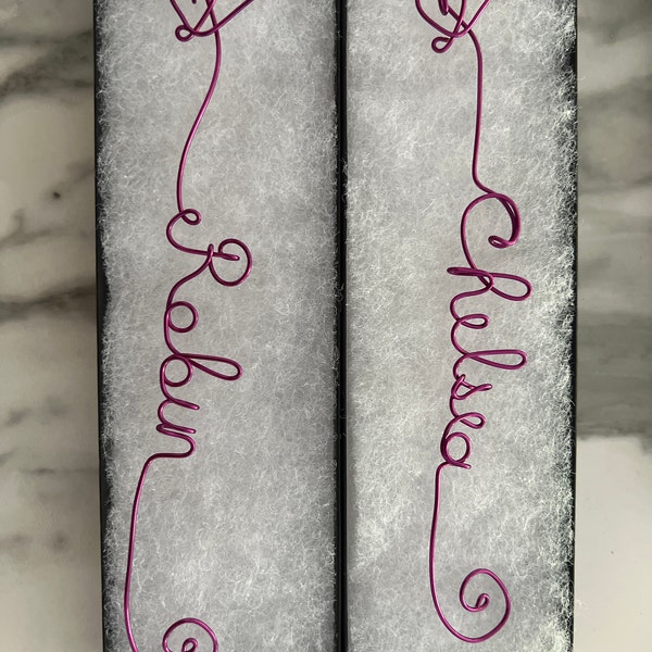 A Custom Wire Bookmark, A Personalized Wire Name Bookmark With a Heart ...
