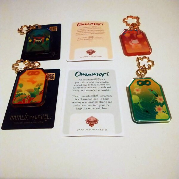 Omamori Charm good Fortune Omamori Charm Torii Woodland Gate Keychain ...