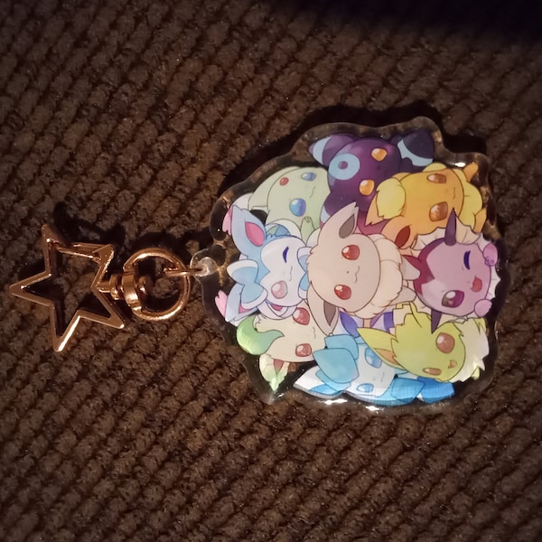 Eevee Evolution Charms (2 Inch Clear Acrylic) - Etsy