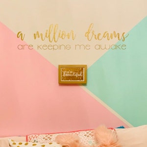 Boy Room Wall Decal A Millions Dreams The Greatest Showman | Etsy